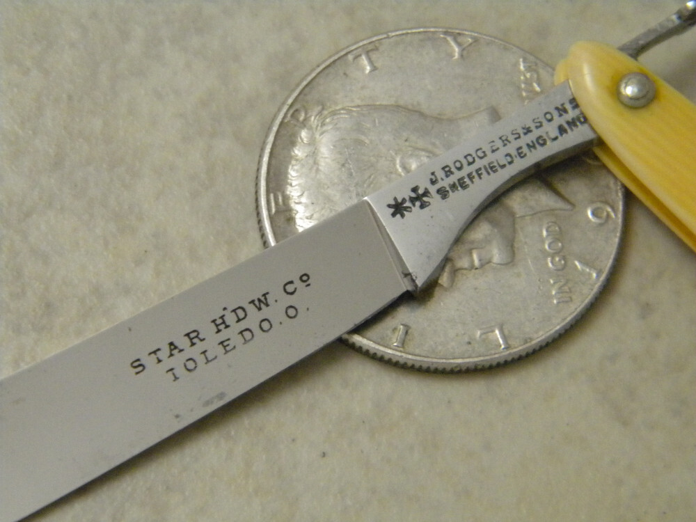 Vintage Joseph Rodgers Star & Cross Sheffield, England Corn Razor Knife