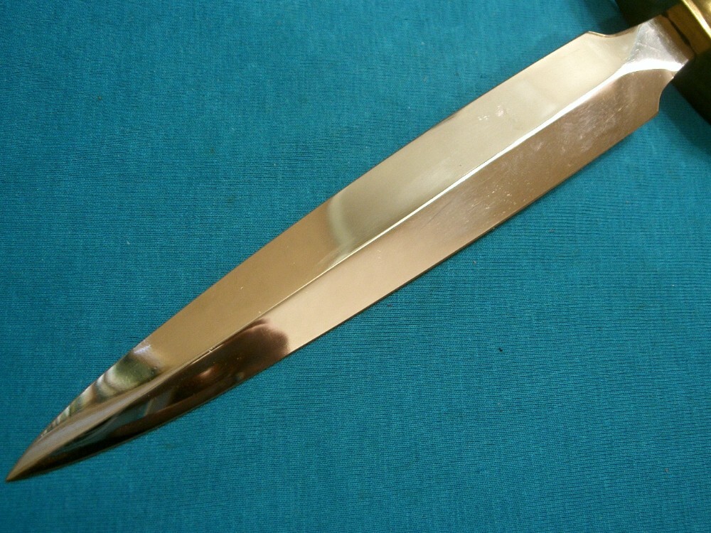 VINTAGE 70'S VIETNAM ERA ITALIAN DAGGER INOX ITALY FIXED BLADE COMBAT ...