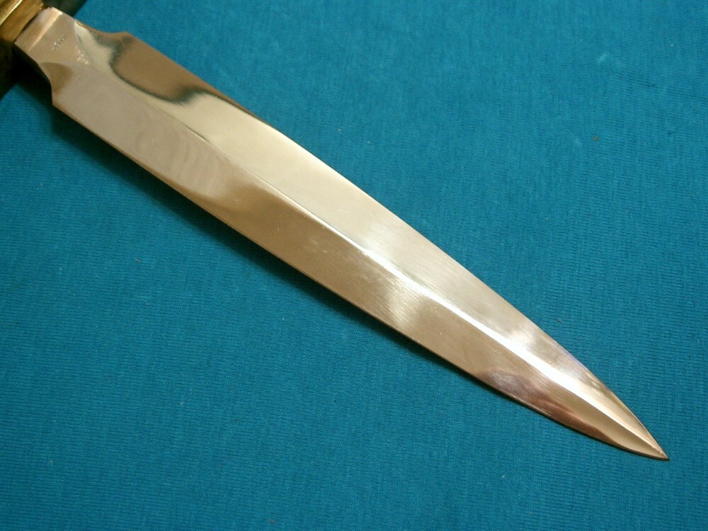 VINTAGE 70'S VIETNAM ERA ITALIAN DAGGER INOX ITALY FIXED BLADE COMBAT ...