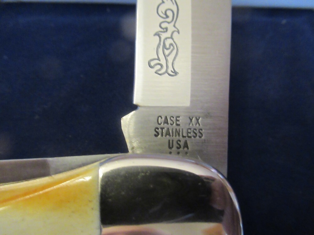 Case XX Stag 1977 Blue Scroll Folding Hunter Pattern # 5265 SAB