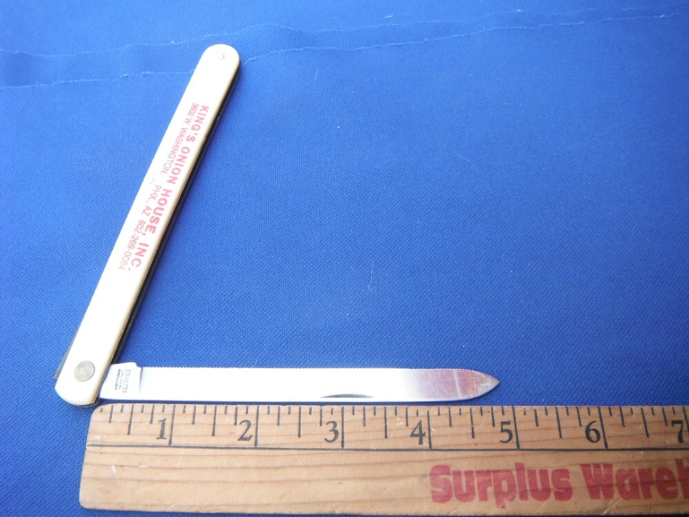 KING'S ONION HOUSE.- Long Sampler Pocket Knife Colonial Prov. USA FRUIT ...