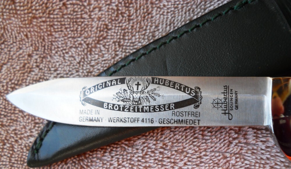 Hubertus Brotzeitmesser Stag Knife / Sheath