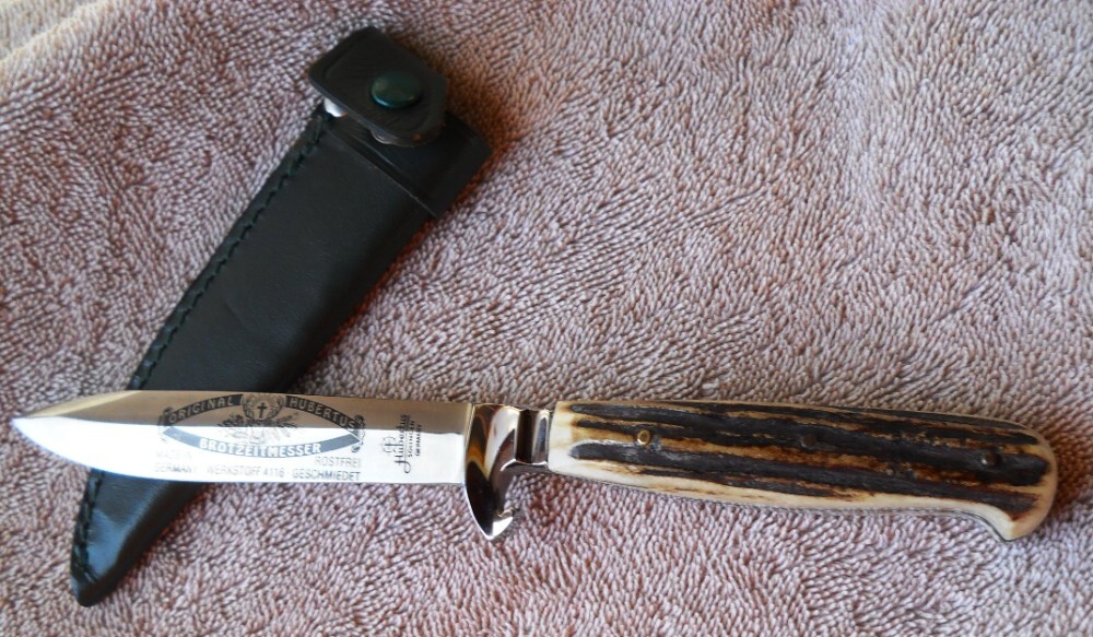 Hubertus Brotzeitmesser Stag Knife / Sheath