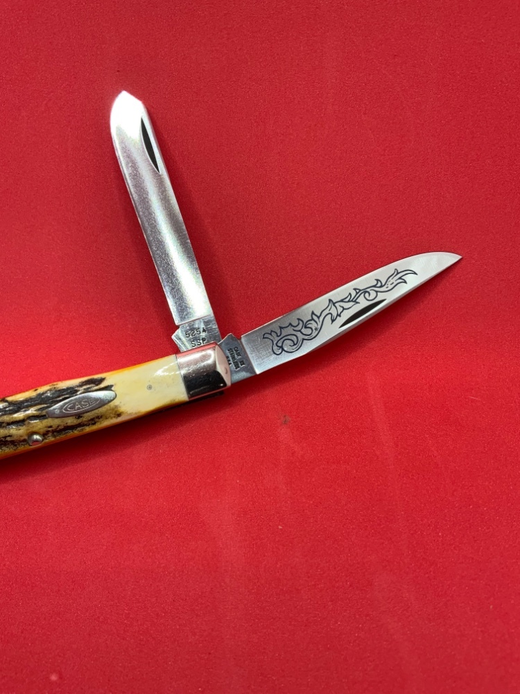 Case XX 5254 SSP Blue Scroll 1977 Stag Trapper