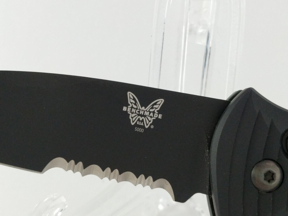 BENCHMADE 5000 Black Mel Pardue Presidio Automatic MINT IN SHEATH