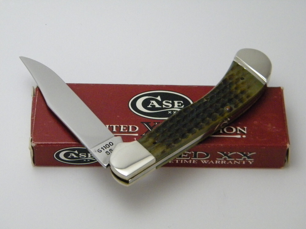 Case XX USA 61100 1996 Green Bone Limited Edition Saddlehorn Knife in Box