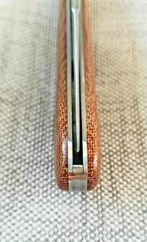 Bobby Toole Custom Crosscut Micarta Trapper Knife, 4" ..A2 acid washed ...