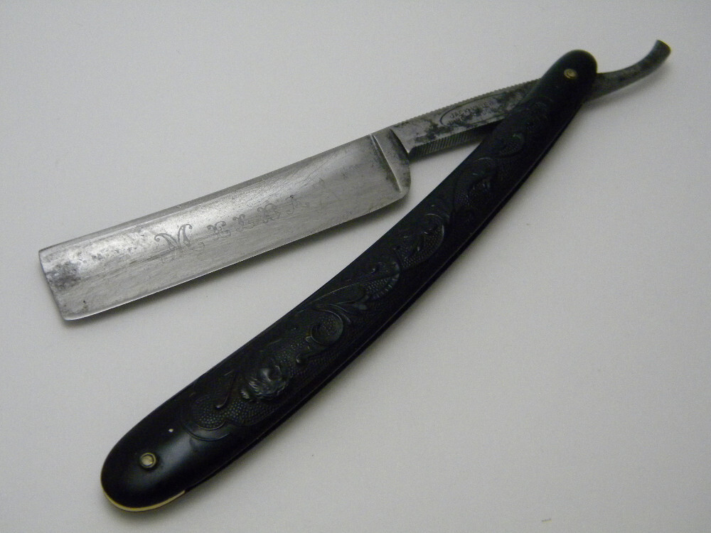 Vintage Jack Knife BEN Germany Union Stock Yards Fancy Straight Razor