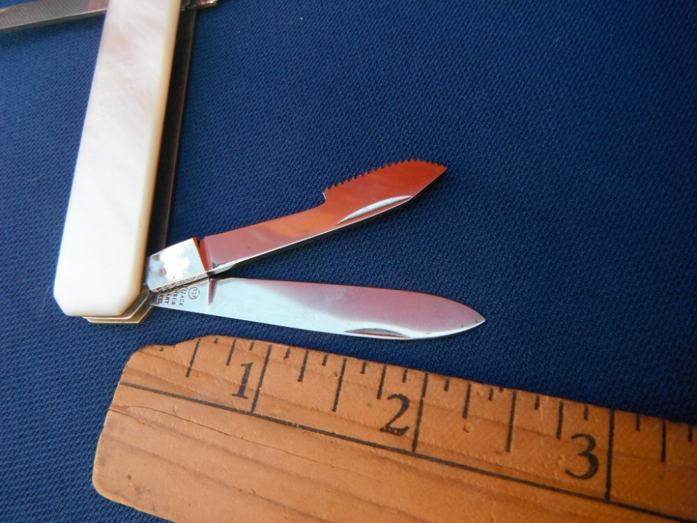 Dreizack, Solingen made 5 blade Mother of Peral Scales Folding Pocket ...