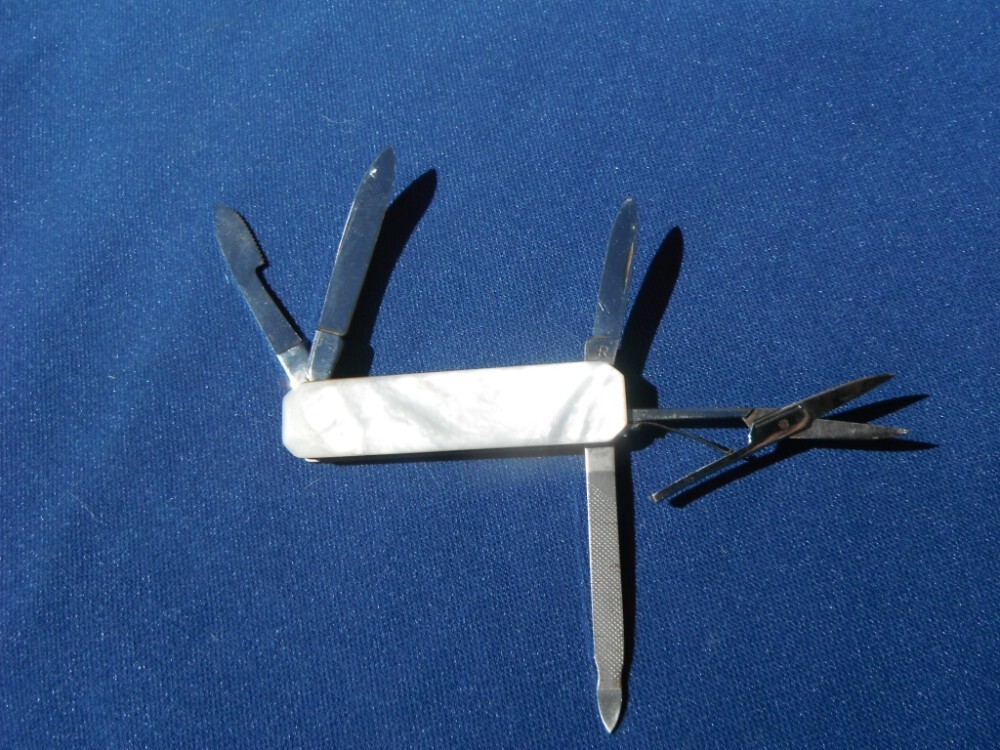 Dreizack, Solingen made 5 blade Mother of Peral Scales Folding Pocket ...