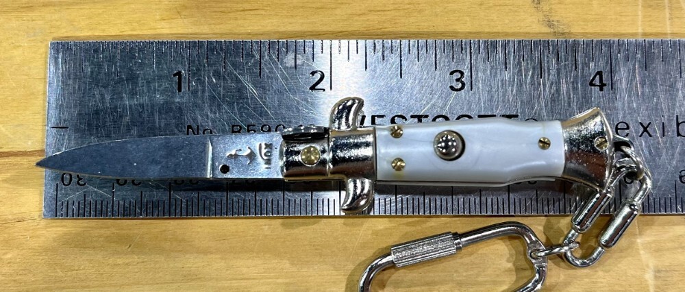 Miniature Switchblade Knife, Made In Italy, Marked Anchor Over Inox ...