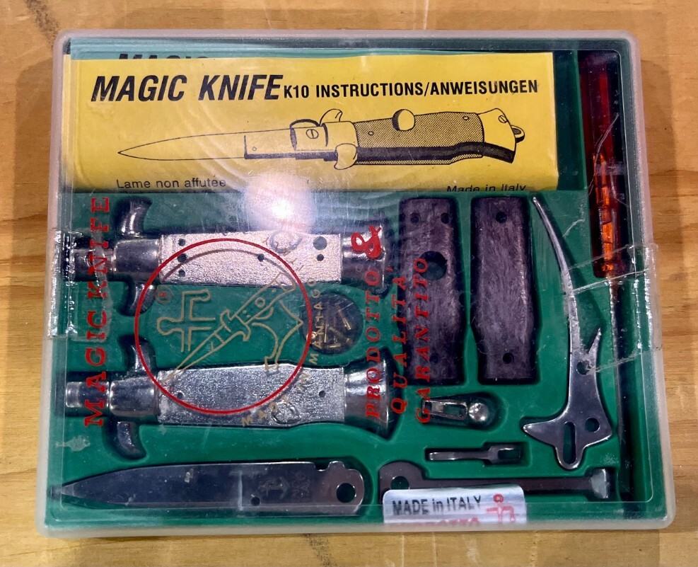 Vintage Miniature Switchblade Knife Kit, Marked Anchor Over Inox Over ...