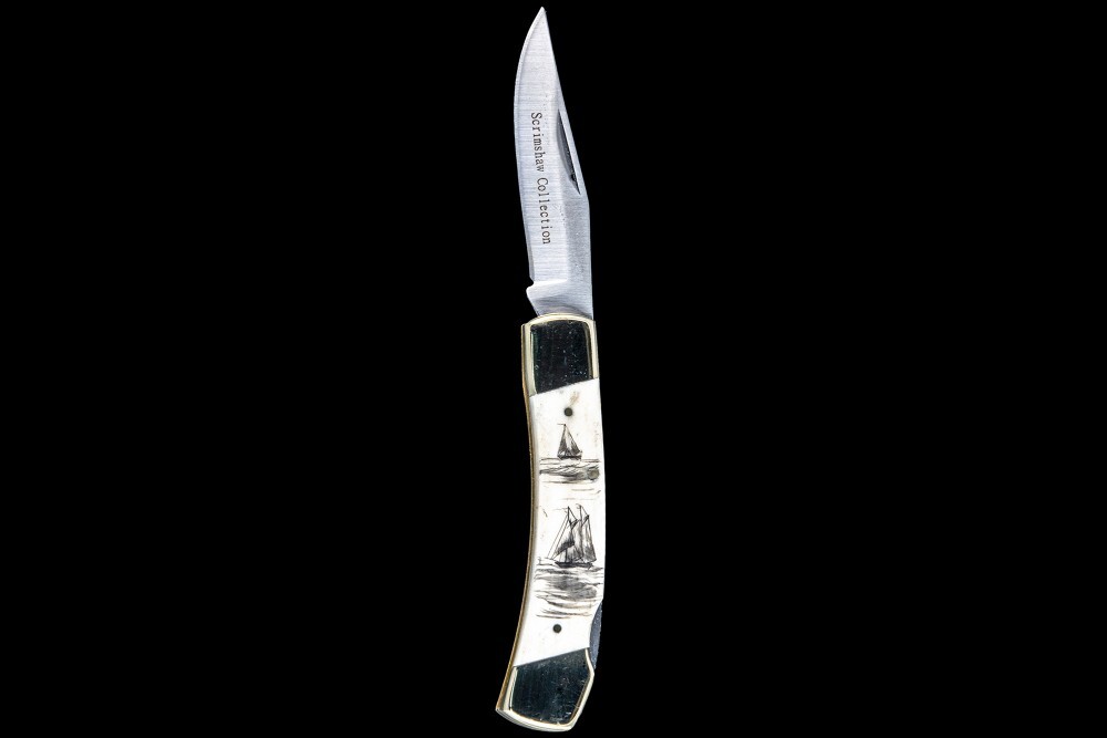 Classic Scrimshaw Tall Ships Design Black Ink Scrimshaw Collection ...