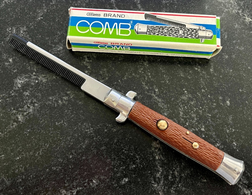 Vintage Switchblade Comb, Made In Japan, Hard To Find with Original Box