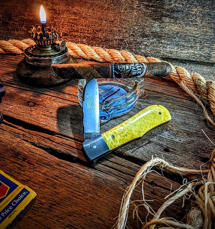 Excelsior Knife Company - THE KRAKEN - Yellow Brain Coral Handles - JSR ...