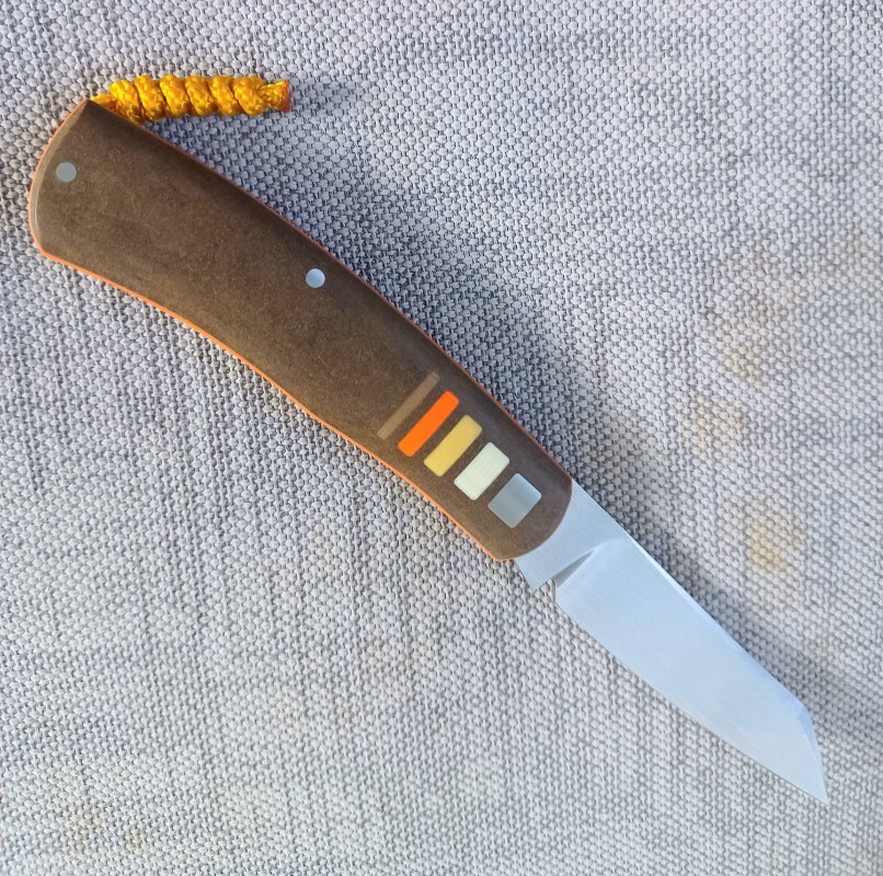 Jared Oeser Native Slipjoint...Brown Richlite..Aebl.. 3 5/8" closed ...