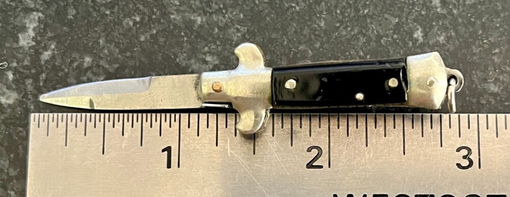 3 Vintage Miniature Switchblade Knives, Lever Lock And 2 Stiletto, Made ...