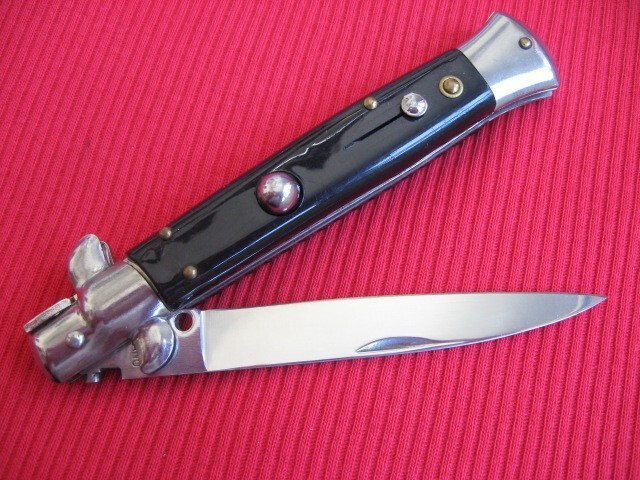 Older MILANO Italian Style 9" Stiletto Switchblade Knife.