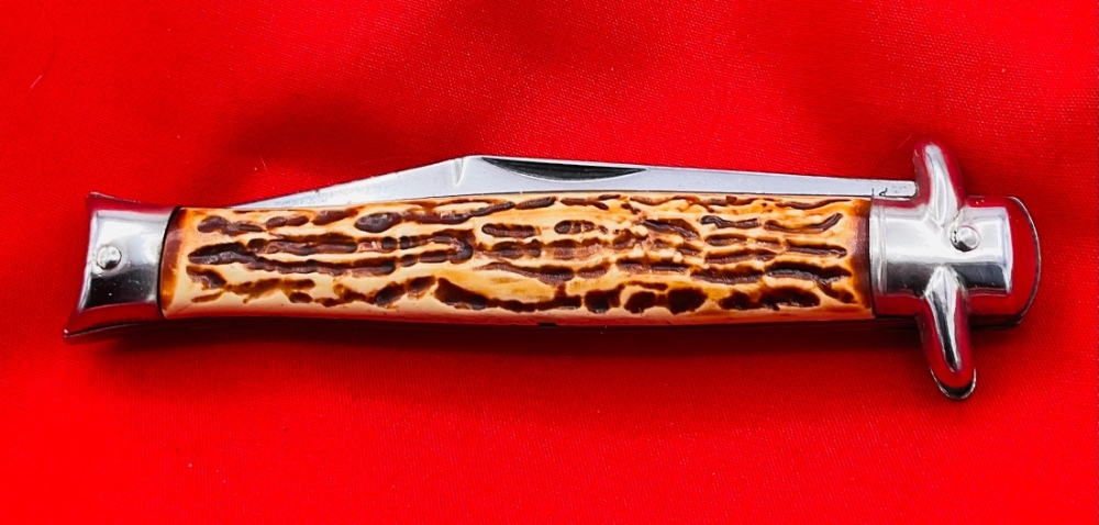 Vintage COLONIAL PROV. USA 1-Blade Fishtail Bowtie Folding Pocket Knife ...