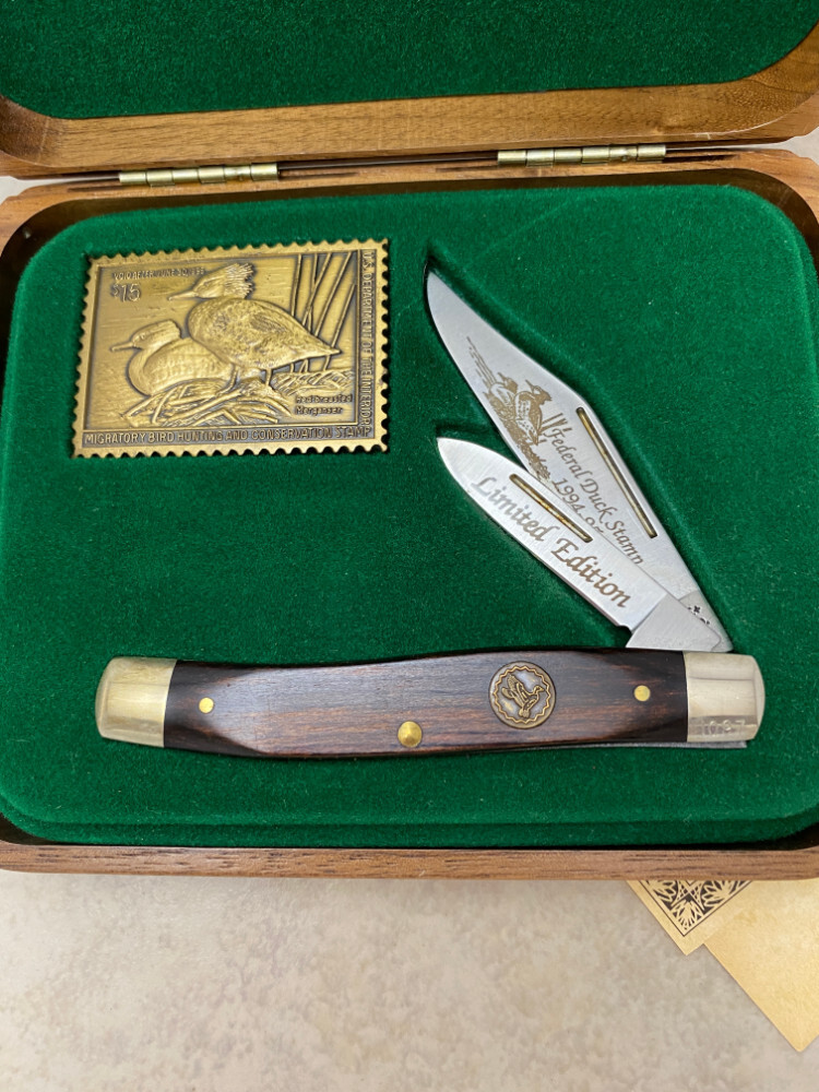 Schrade + USA LTD 1994/95 Federal Duck Stamp Commemorative Fixed Blade ...