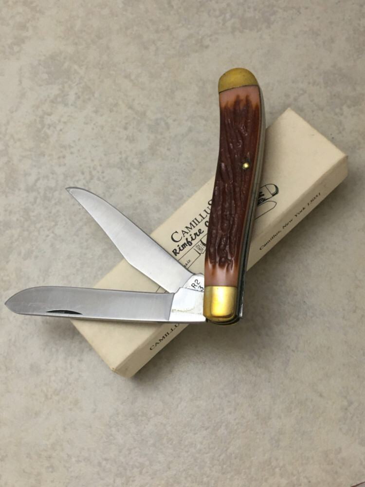 Camillus USA Rimfire Classic 22LR-2 Delrin Trapper Knife in Box