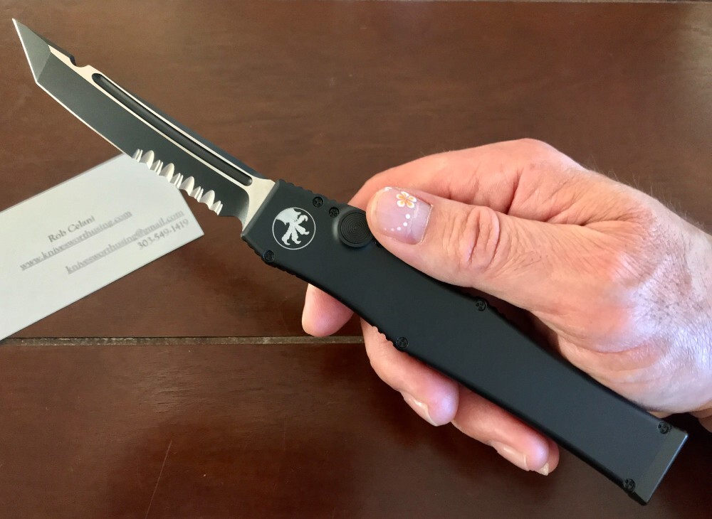 Microtech Halo 3, Tanto Partially Serrated Two Tone Blade, Tactical ...
