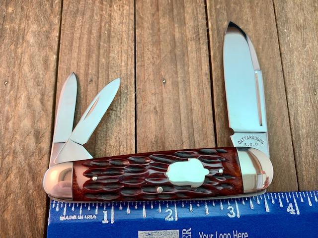 Cattaraugus Cutlery (A.G. Russell) Sleeveboard Whittler Brown Jigged ...
