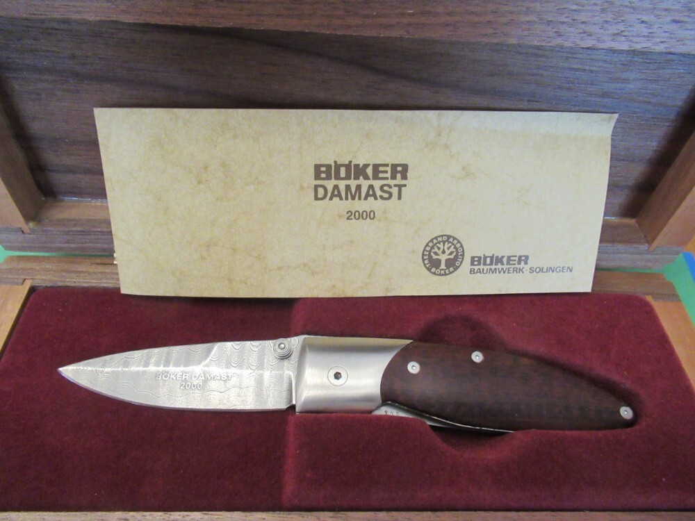 Boker Annual 2000 Year Damascus Liner Lock Design By Michael Walker