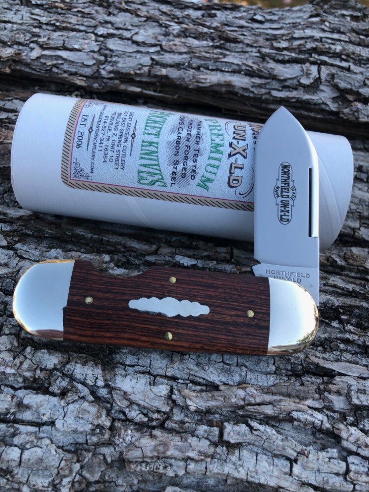GEC NORTHFIELD 362112 EZ OPEN KING WOOD SUNFISH MADE 1095 CARBON STEEL ...