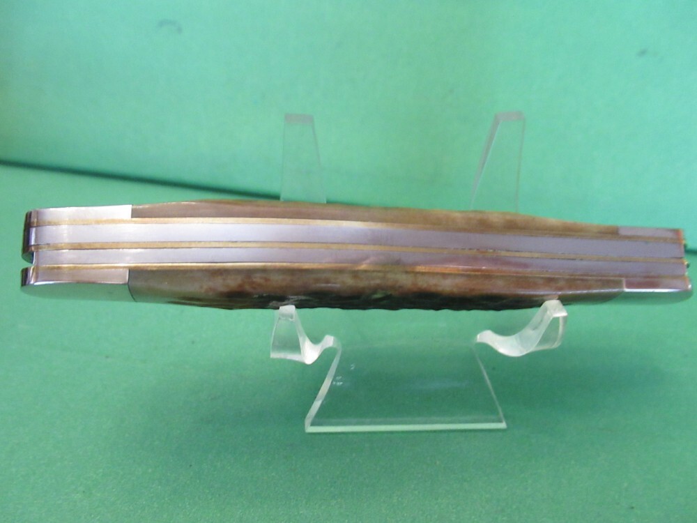 Case XX 1987 Raised Letter Shield Bone Stockman Pattern # 6347 HP