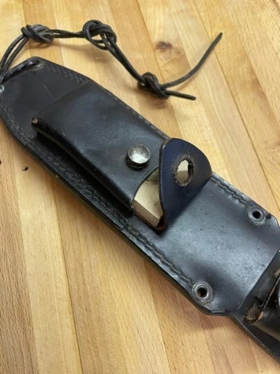 Vintage Schlieper Eye Brand Germany Survival Bowie knife w/sheath
