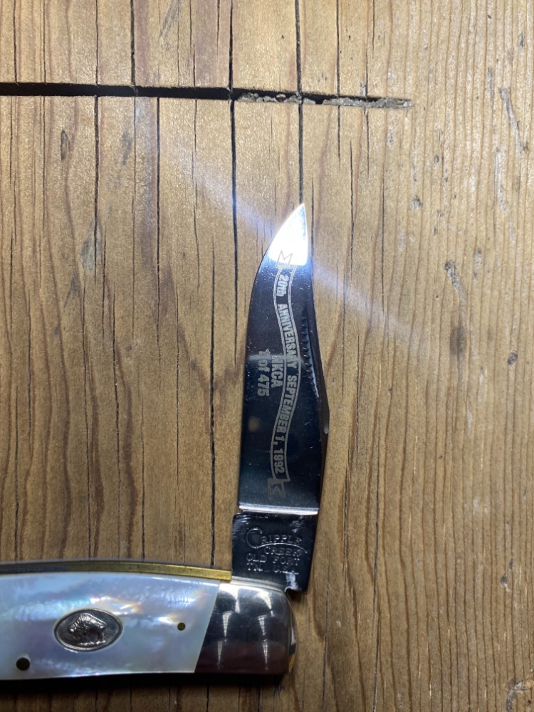 Cripple Creek 1992 MOP 20th anniversary knife swirl(original swirl ...