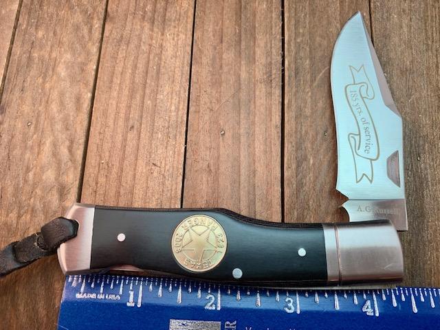 A.G. Russell Gunstock Jack Lockback Texas Ranger 185 Year Commemorative