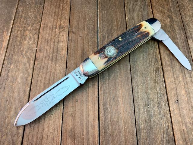 Queen Cigar Jack NKCA 1981 Club Knife Incredible Stag