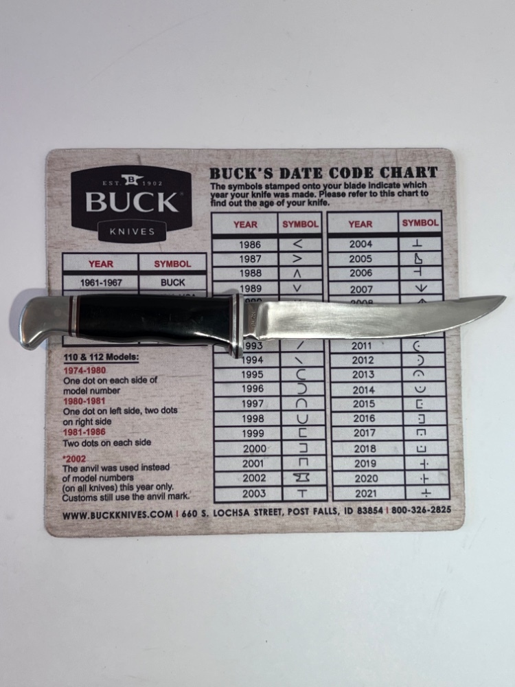 Buck 105, one line tang stamp, pinned. Excellent condition. Blade is 5 ...