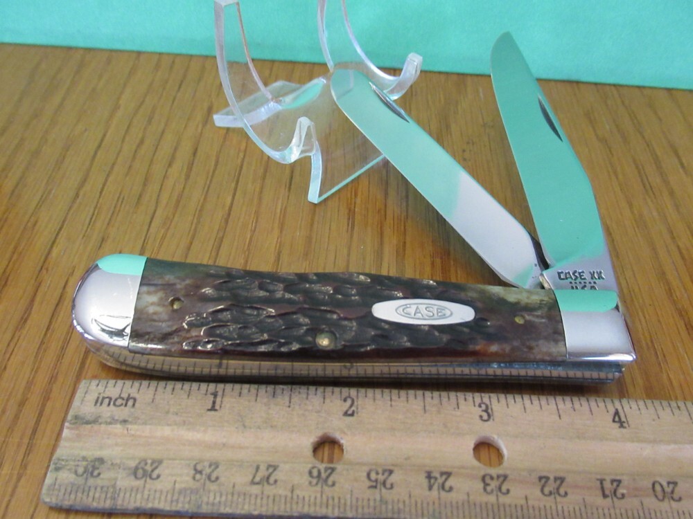 Case XX 1984 New Grind Bone Handle Trapper Pattern # 6254 CV