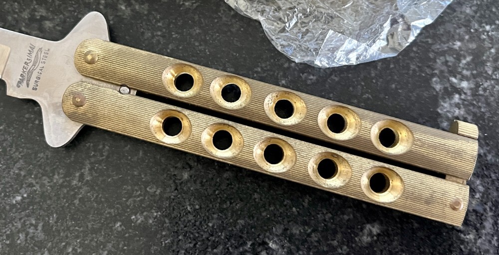 Vintage Parker Small Balisong aka Butterfly Knife, Japan, Nice Brass ...