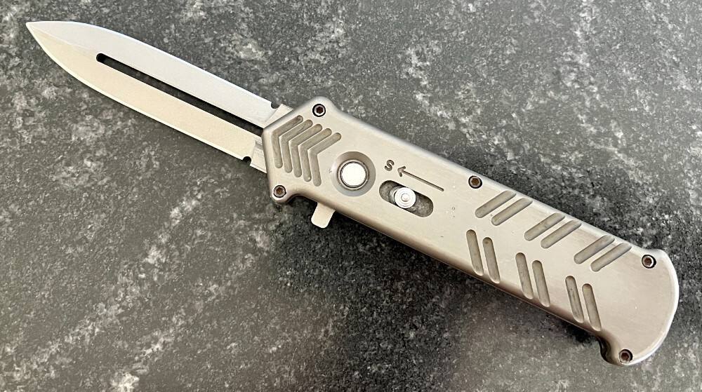No Limit Knives Strelka Out The Front (OTF) Switchblade Knife, Cupid ...