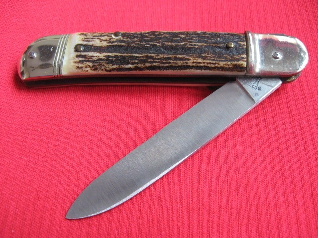 Vintage BONSA German Stag Leverlock Switchblade Knife