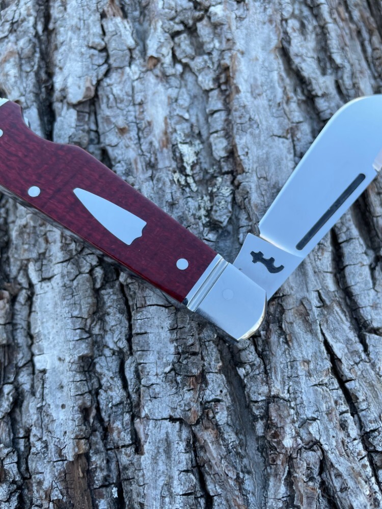 RIAAN RAS CUSTOM BULLET END JACK BURNED RED MICARTA *AMAZING*