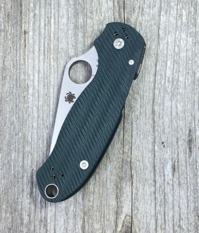 spyderco para 3 diamond arc s45vn dark green