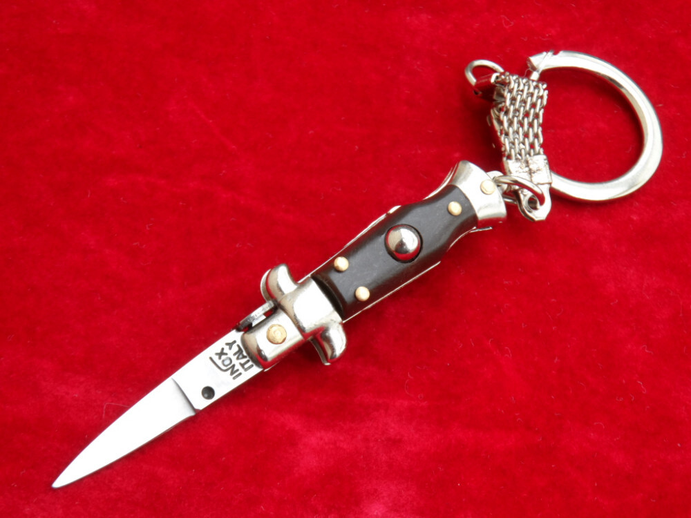2-3/4" Brown Mini Stiletto Keychain Knife -made in italy