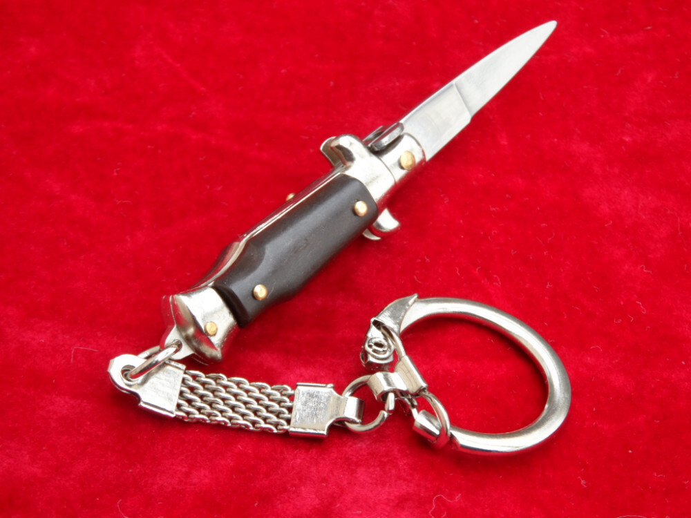 2-3/4" Brown Mini Stiletto Keychain Knife -made in italy