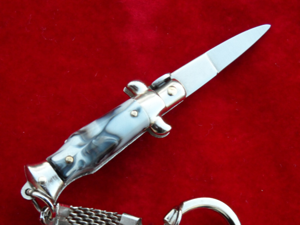 2-3/4" Horn Mini Stiletto Keychain Knife -made in italy II
