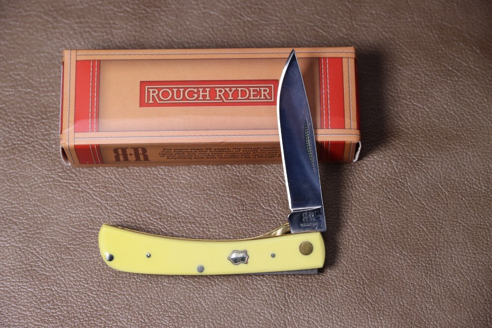 ROUGH RYDER YELLOW COMPOSITION SMALL WORK KNIFE RR818