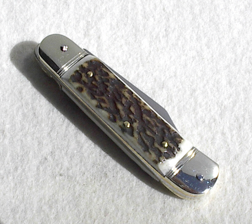 OLDER 8cm HUBERTUS SOLINGEN GERMANY GENUINE STAG LEVER LOCK WITH BOX ...