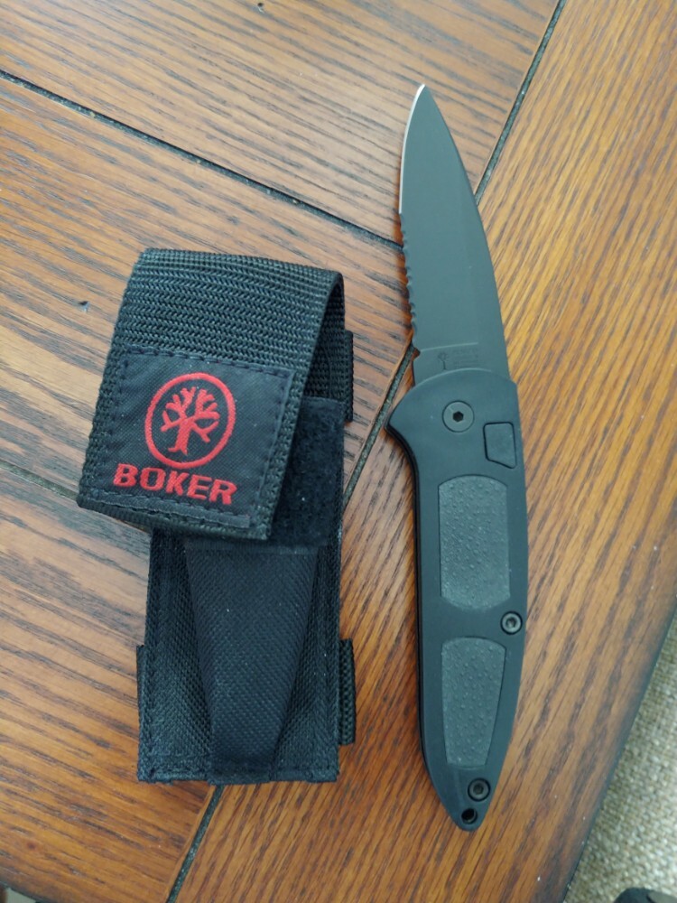 BOKER TOP LOCK, BLACKED OUT TACTICAL
