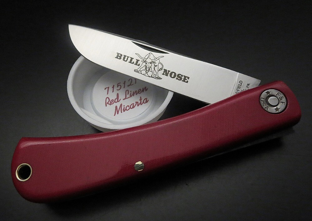 Great Eastern Cutlery #71 Bullnose Red Linen Micarta GEC 715121