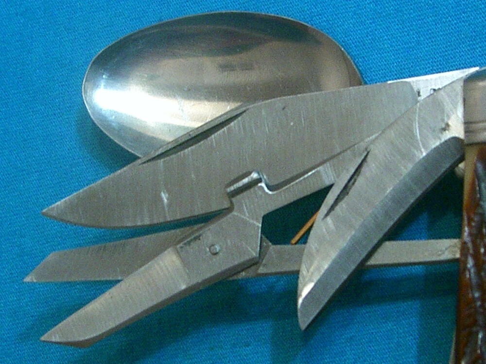 VINTAGE STELLAR JAPAN BIG JIGGED BONE HOBO FORK SPOON CAMP CAMPING ...