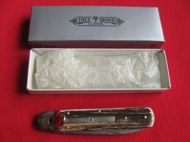 Vintage German Boker 715 Leverlock Knife Stag - New in Box